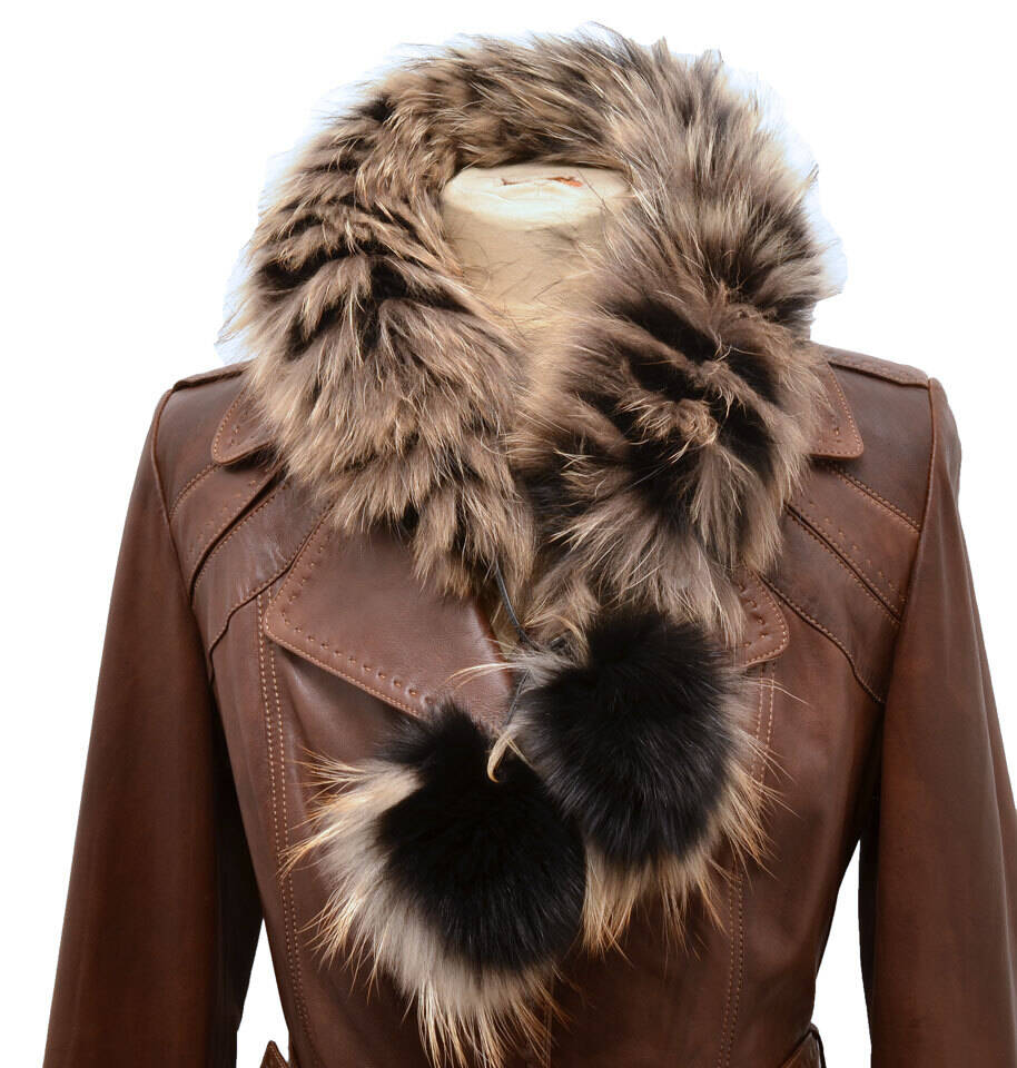 Accessoires en cuir -cache col noir-noir